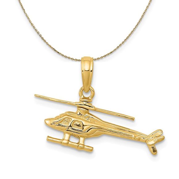 Black Bow Jewelry Co. | Jewelry | 4k Yellow Gold Helicopter Necklace 22 ...